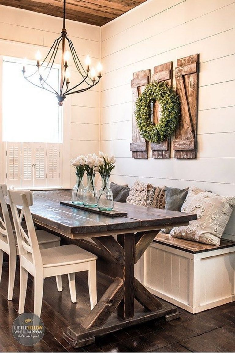 30+ Rustic Farmhouse Dining Room Design Ideas