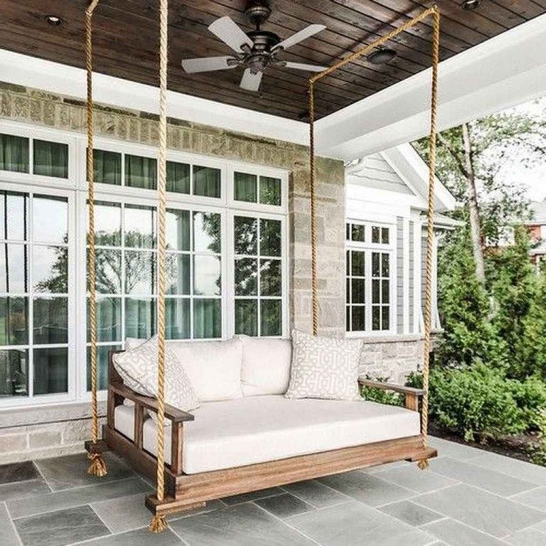30+ Impressive Porch Swing Ideas To Get Comfort In Relaxing