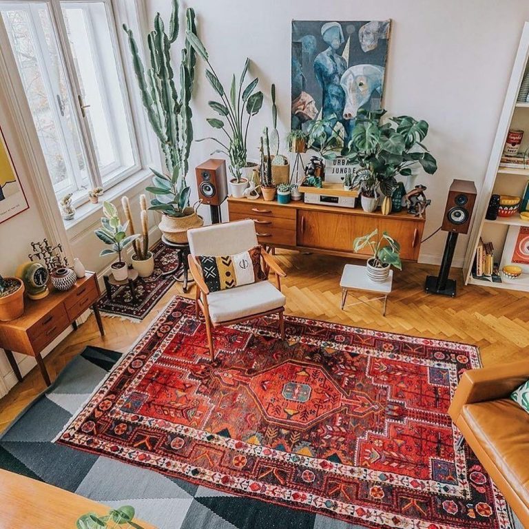 30+ Rustic Living Room Decoration Ideas With Bohemian Style