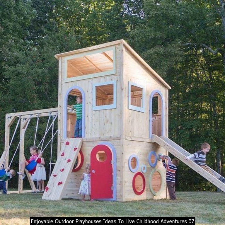 20+ Enjoyable Outdoor Playhouses Ideas To Live Childhood Adventures